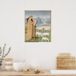 Virgil Writing in a Field of Sheep and Goats Poster | Zazzle