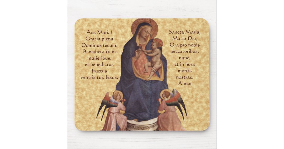 Virgin & Child, Ave Maria Mouse Pad | Zazzle