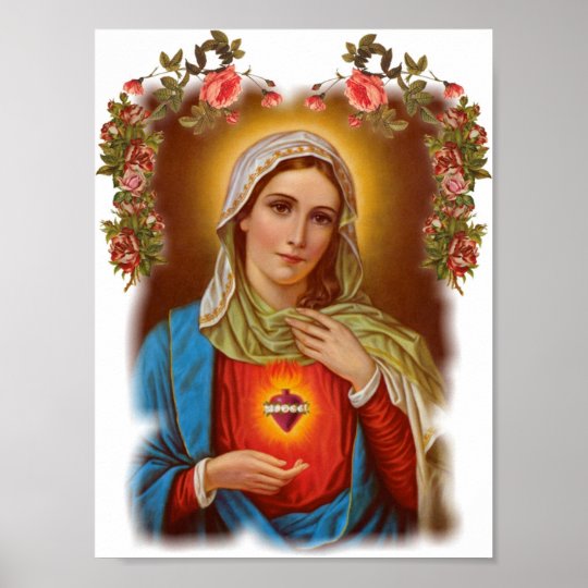 Virgin holy mother Mary, saint mary,vintage Poster | Zazzle.com