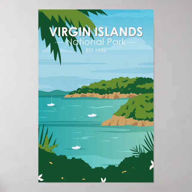 Virgin Islands National Park Boating Vintage Poster | Zazzle