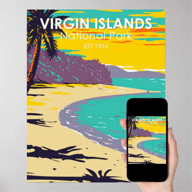 Virgin Islands National Park Trunk Bay Beach Poster | Zazzle