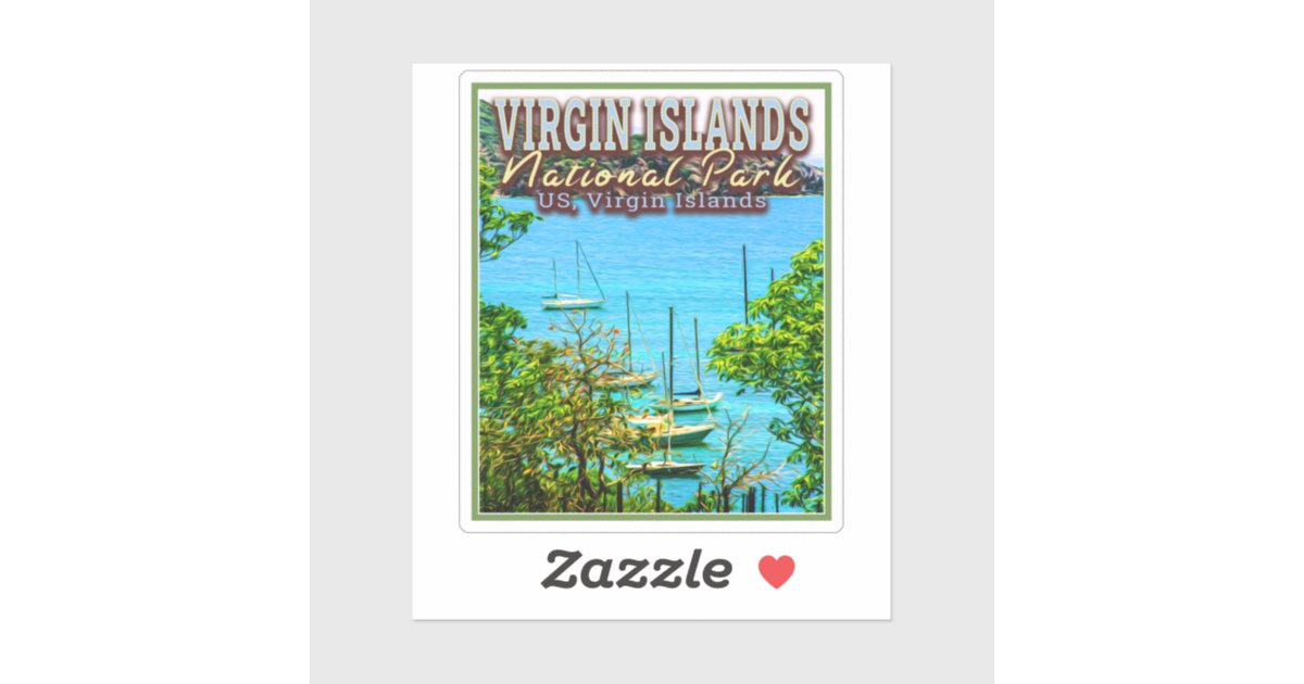 VIRGIN ISLANDS NATIONAL PARK - US VIRGIN ISLANDS STICKER | Zazzle