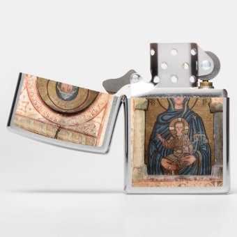 Virgin Mary And Jesus Mosaic Zippo Lighter | Zazzle