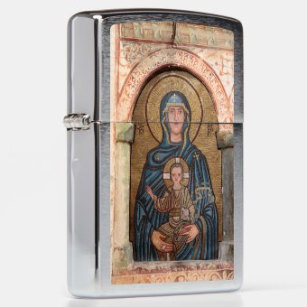 Virgin Mary And Jesus Mosaic Zippo Lighter | Zazzle