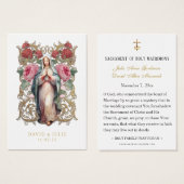 Virgin Mary Catholic Wedding Prayer Card | Zazzle