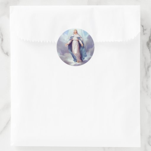 Virgin Mary Classic Round Sticker | Zazzle