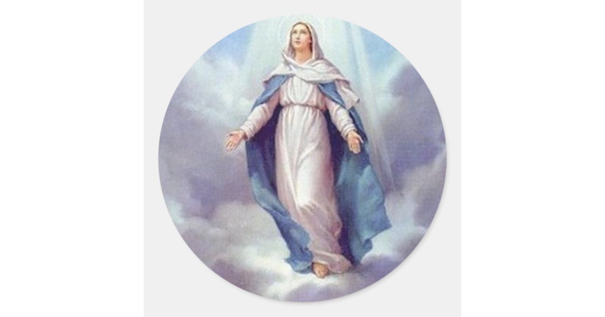 Virgin Mary Classic Round Sticker | Zazzle
