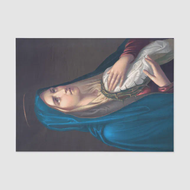 Virgin Mary crying, E. Steinmann Tissue Paper | Zazzle