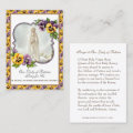 Virgin Mary Fatima Prayer Rosary Catholic Violets Business Card | Zazzle
