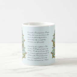 Virgin Mary Floral Religious Lady Of Fatima Coffee Mug | Zazzle