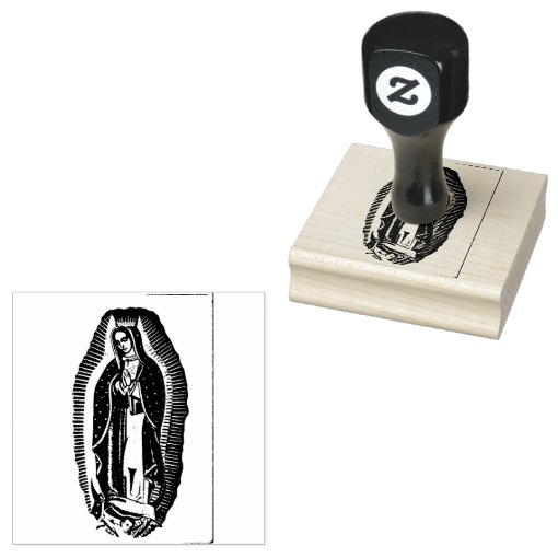 Virgin Mary Guadalupe Mexican Religious Catholic Rubber Stamp | Zazzle