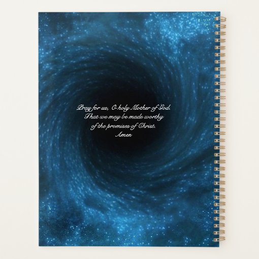 Virgin Mary Holding Baby Jesus Angels Spiral Planner | Zazzle