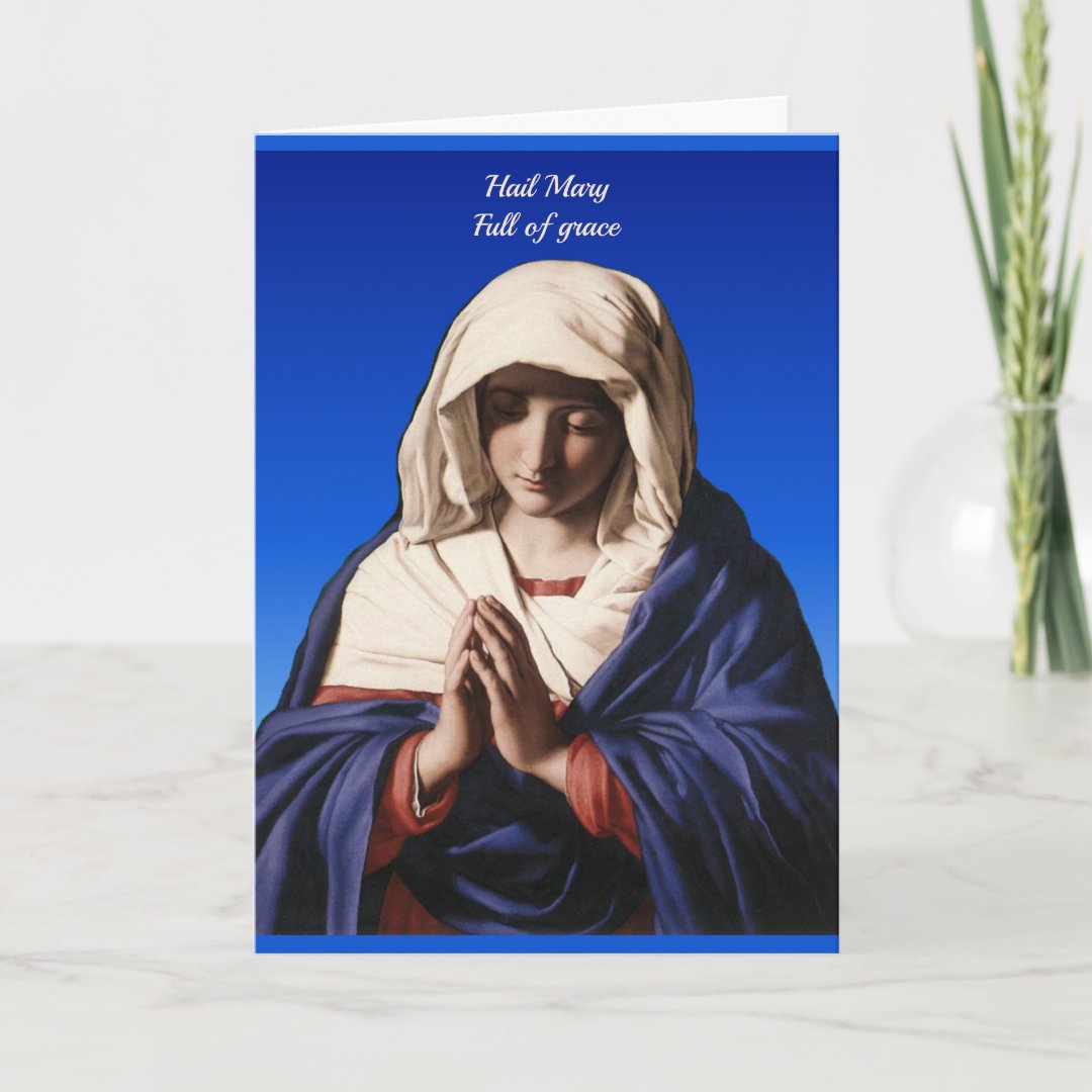 Virgin Mary In Prayer Get Well Personalize Card | Zazzle
