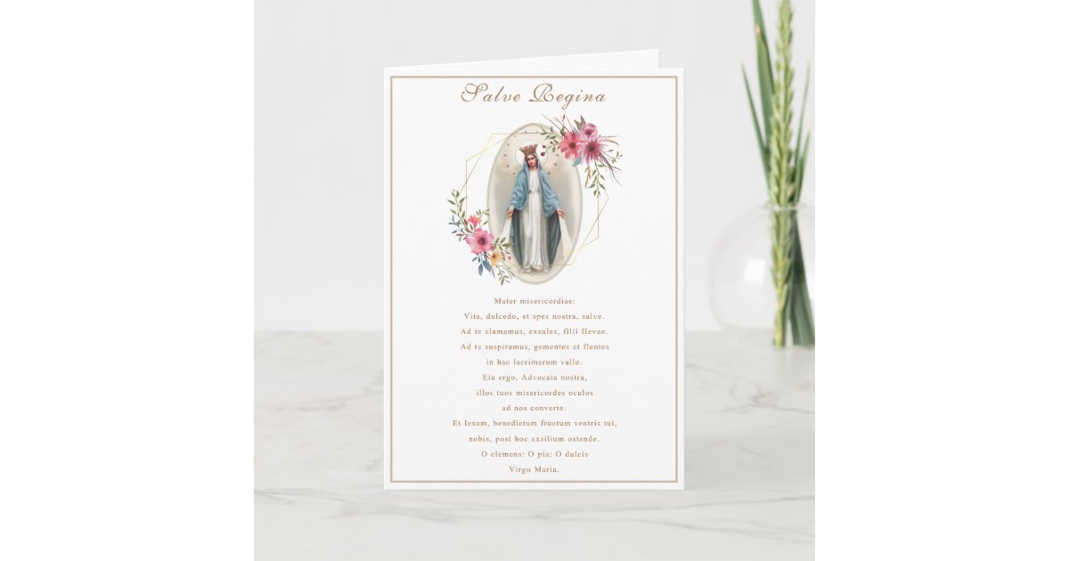 Virgin Mary Jesus Catholic Prayer Religious Card | Zazzle