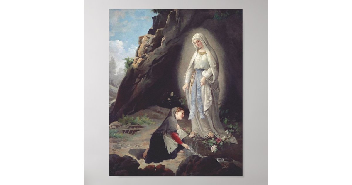Virgin Mary of Lourdes Poster | Zazzle