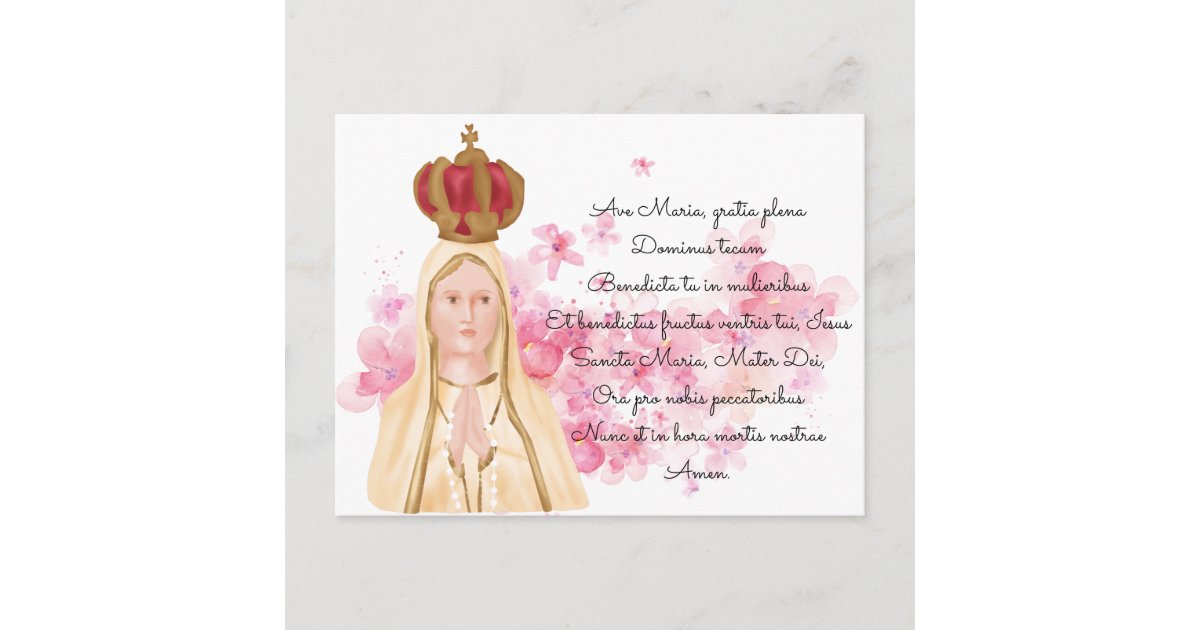 Virgin Mary - Our Lady of Fatima - Christian Postcard | Zazzle