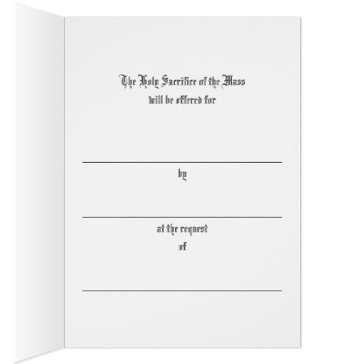 Virgin Mary Religious Catholic Mass Offering Card | Zazzle