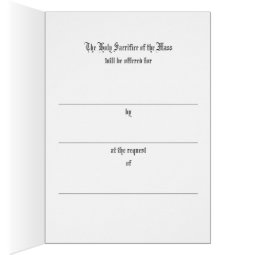 Virgin Mary Religious Catholic Mass Offering Card | Zazzle