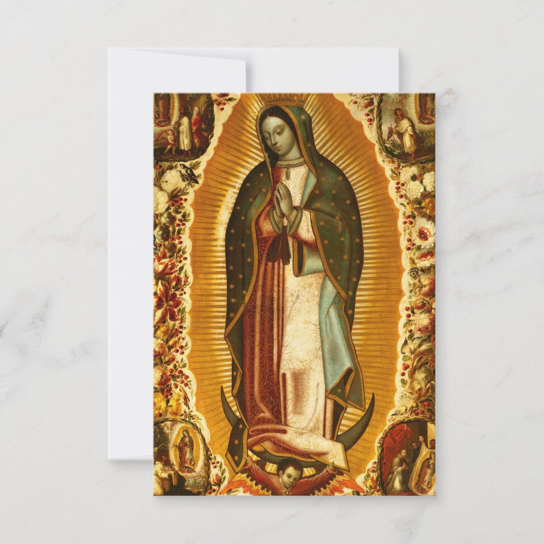 Virgin of Guadalupe Our Lady Mother Mary Thank You Card | Zazzle