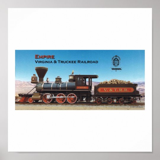 Virginia and Truckee Railroad engine Empire print | Zazzle.com