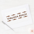Virginia Beach Cobia Saltwater Fishing Logo Rectangular Sticker | Zazzle