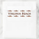 Virginia Beach Cobia Saltwater Fishing Logo Rectangular Sticker | Zazzle