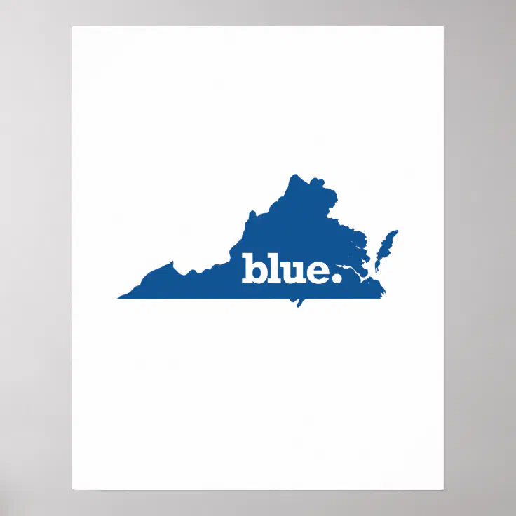 VIRGINIA BLUE STATE POSTER | Zazzle