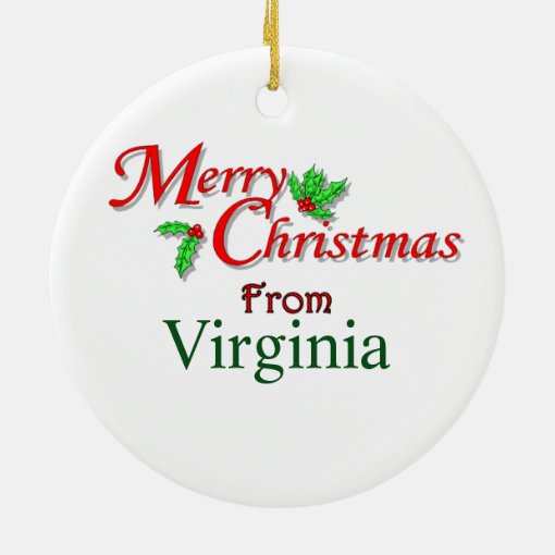 Virginia Christmas Tree Ornament | Zazzle