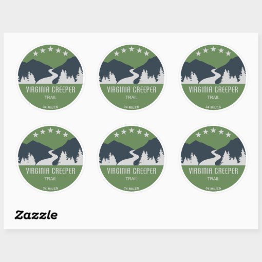 Virginia Creeper Trail Classic Round Sticker | Zazzle