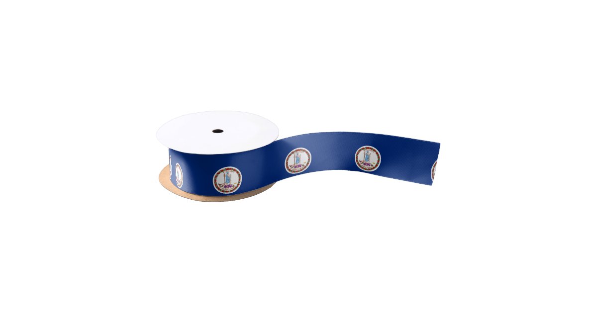 Virginia Flag Satin Ribbon | Zazzle