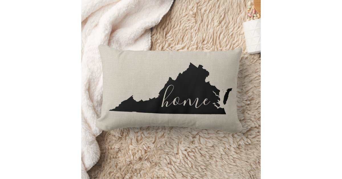 Virginia Home State Throw Pillow | Zazzle