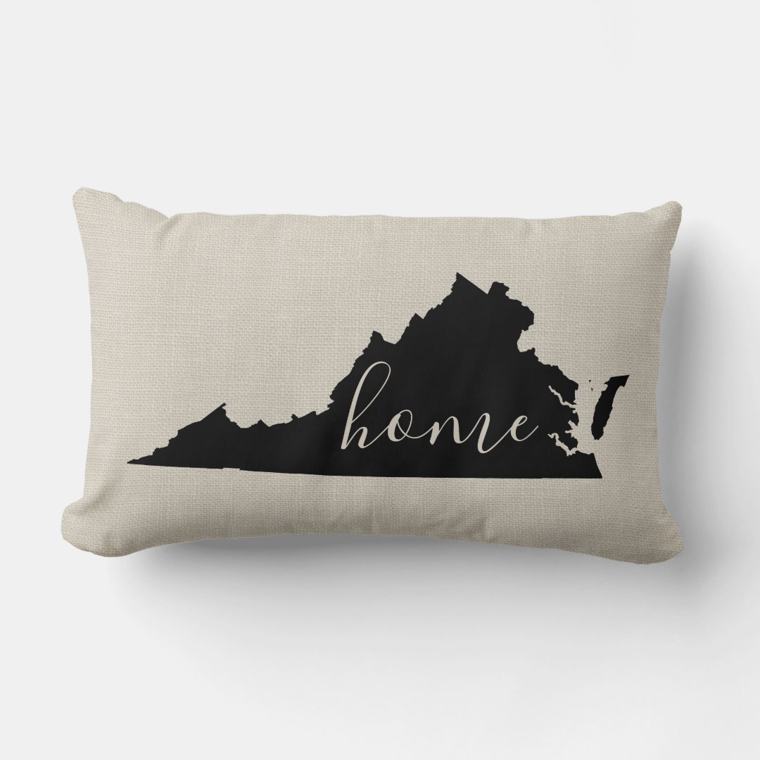 Virginia Home State Throw Pillow | Zazzle