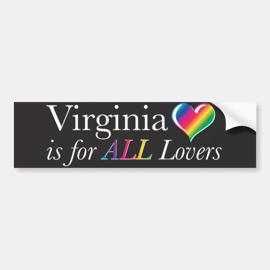 Virginia is for ALL Lovers Bumper Sticker | Zazzle.com