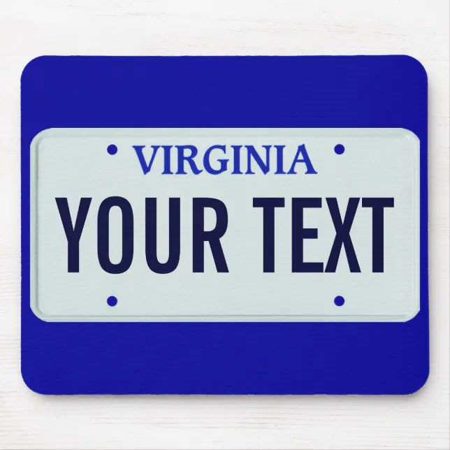 Virginia license plate mouse pad | Zazzle