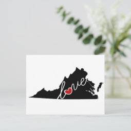 Virginia Love! Gifts for VA Lovers Postcard | Zazzle
