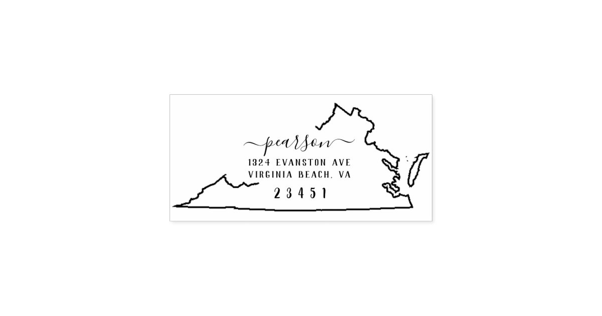 Virginia Return Address Stamp Self-Inking | Zazzle