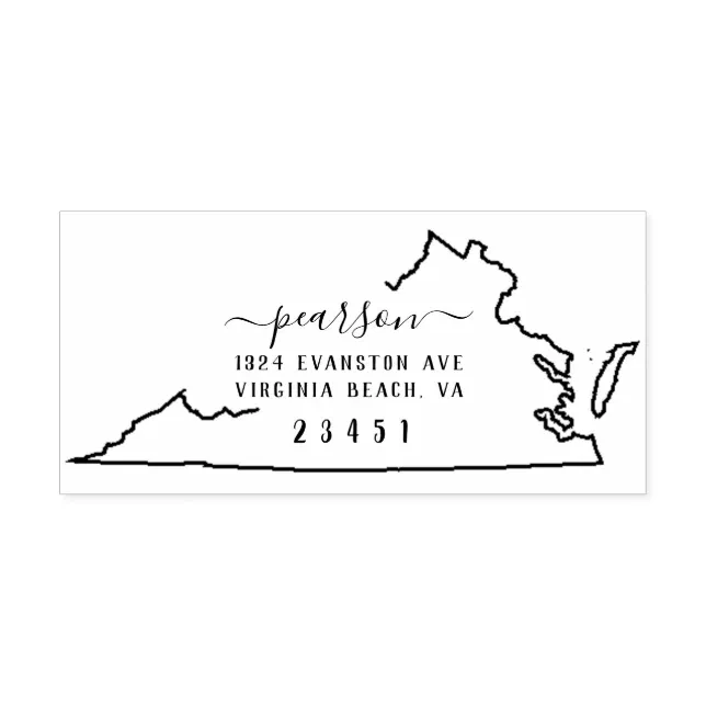 Virginia Return Address Stamp Self-Inking | Zazzle