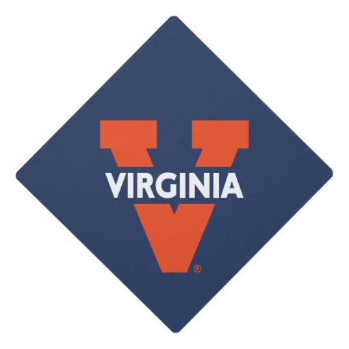 Virginia Split V Graduation Cap Topper | Zazzle