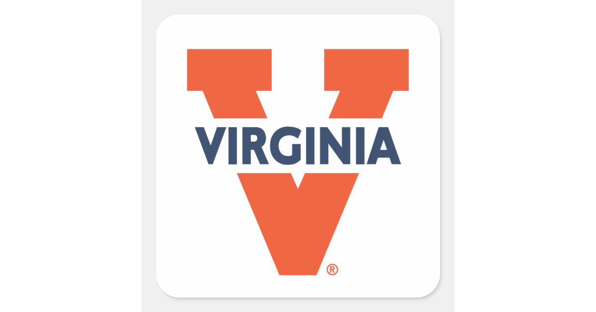 Virginia Split V Square Sticker | Zazzle