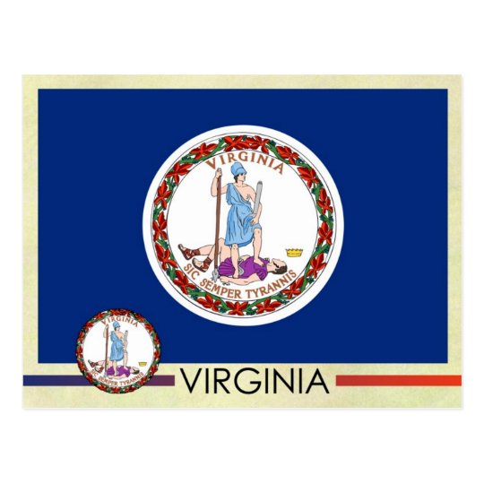 Virginia State Flag and Seal Postcard | Zazzle.com
