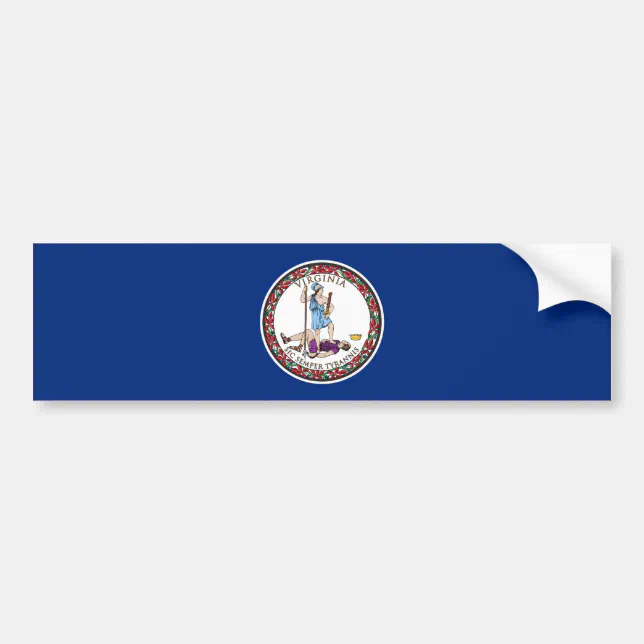 Virginia State Flag Bumper Sticker | Zazzle