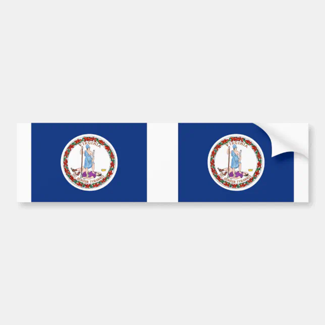 Virginia State flag Bumper Sticker | Zazzle