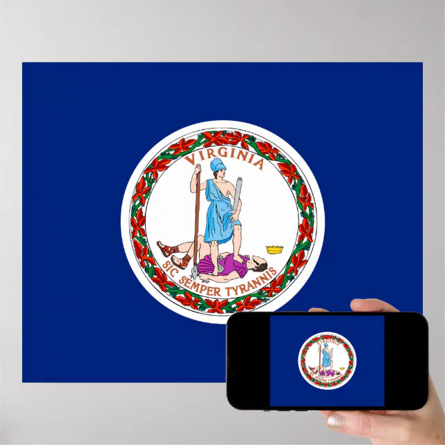 Virginia State Flag Design Poster | Zazzle