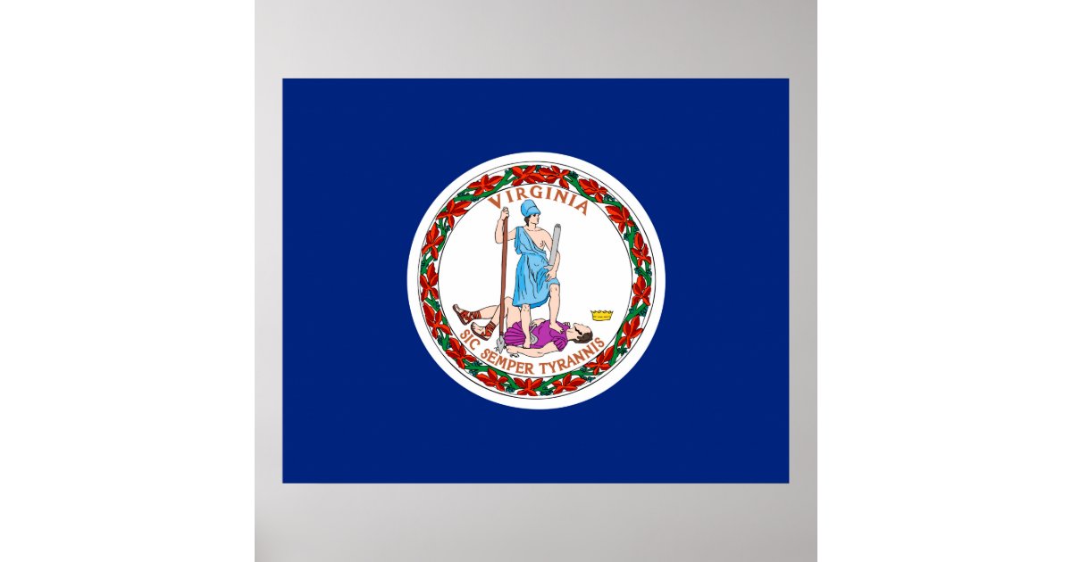 Virginia State Flag Design Poster | Zazzle