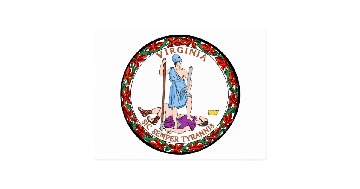 Virginia State Seal Postcard | Zazzle.com