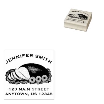 Virginia Style Glazed Country Ham Personalized Rubber Stamp | Zazzle