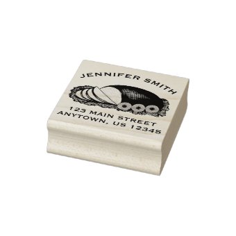 Virginia Style Glazed Country Ham Personalized Rubber Stamp | Zazzle