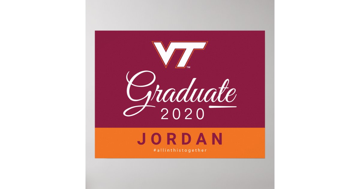 Virginia Tech 2020 Graduate Poster | Zazzle