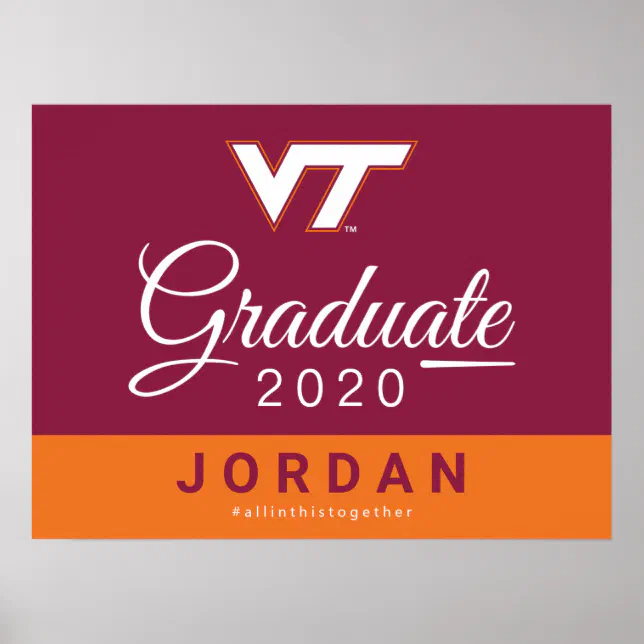 Virginia Tech 2020 Graduate Poster | Zazzle