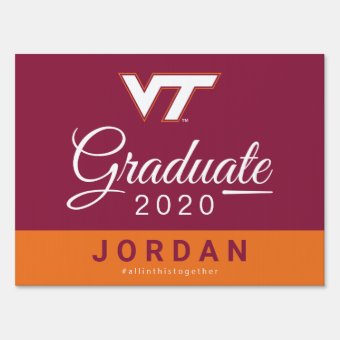 Virginia Tech 2020 Graduate Sign | Zazzle